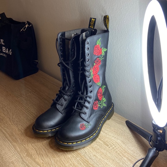 Dr. Martens | Shoes | Doc Martin High Rise Rose Boots Originally Bought ...